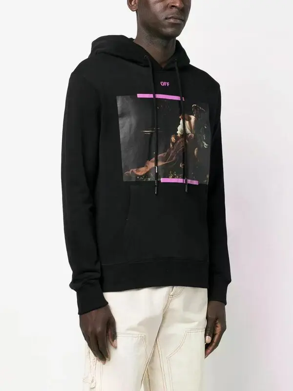 Off-White Caravaggio Print Cotton Hoodie