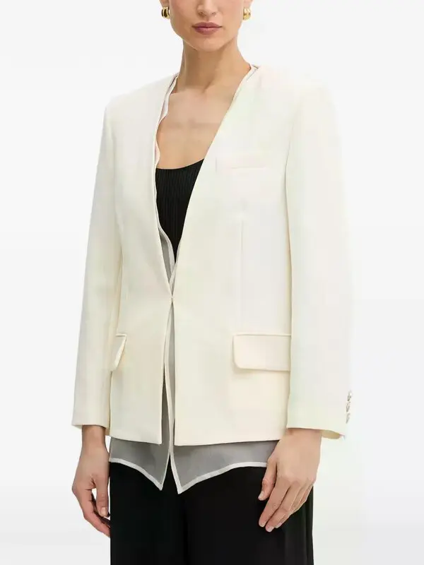 SIMONA CORSELLINI Cady Organza-detail Blazer