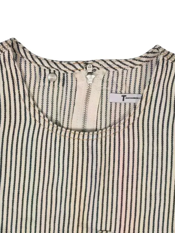 ALEXANDER WANG Pinstripe Raw-edge Top