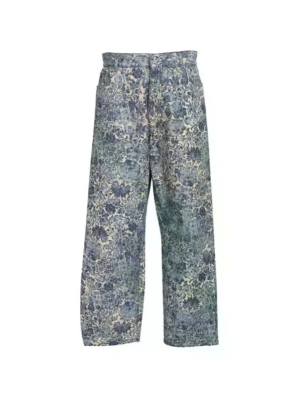Dior Toile De Jouy Jacquard Straight-leg Jeans
