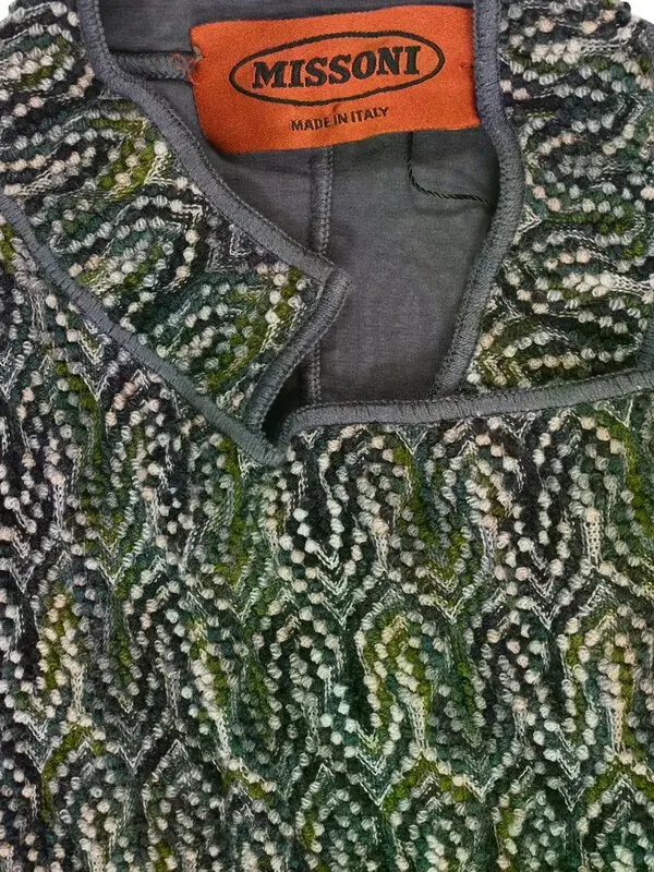 Missoni Zigzag Knit Overlap Jacket