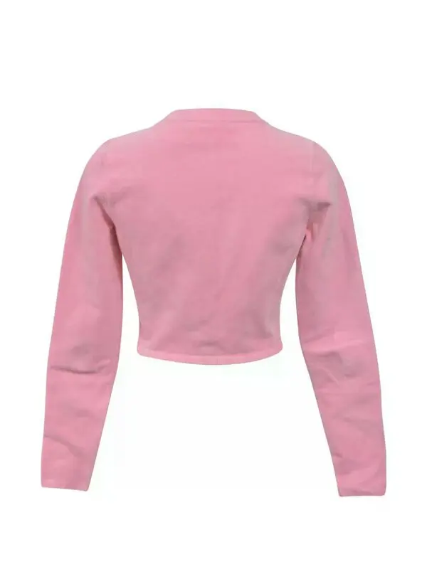ALEXANDER WANG Logo-embossed Cropped Cardigan