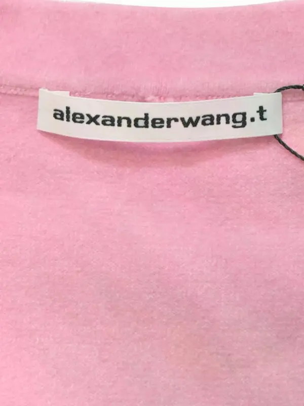 ALEXANDER WANG Logo-embossed Cropped Cardigan