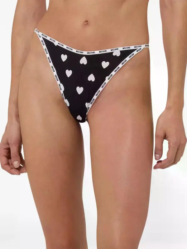 Moschino Printed Microfiber Thong