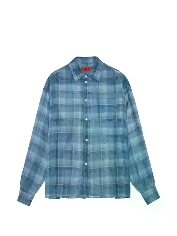 424 Check-print Chest-pocket Shirt