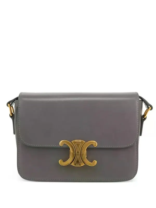 Celine Triomphe Teen Shoulder Bag - Grey