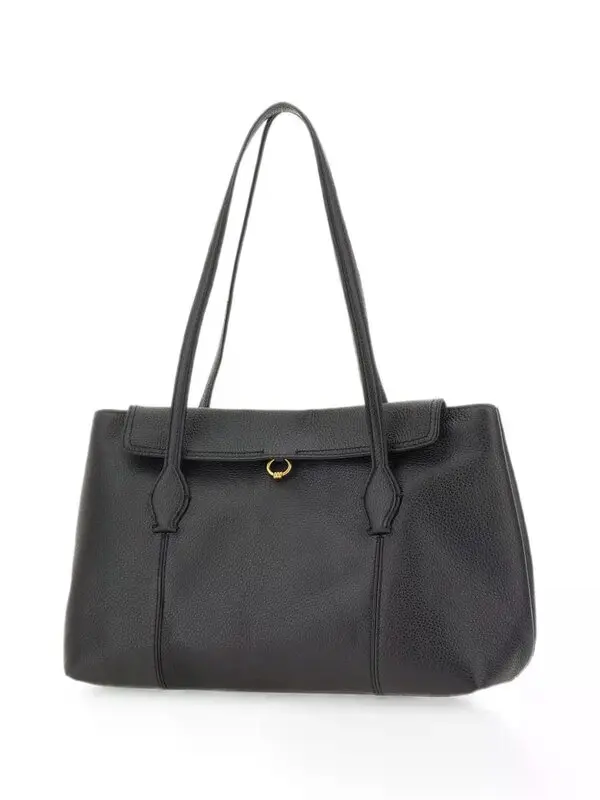 GIANNI CHIARINI Vicky Hammered Leather Shoulder Bag - Black