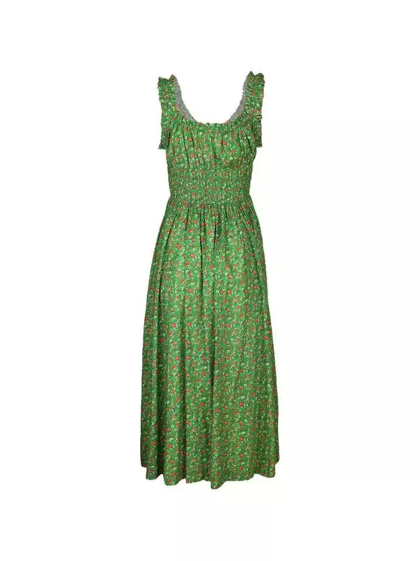 DÔEN Emmaretta Floral Print Midi Dress - Green