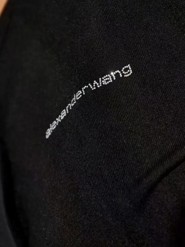 Alexander Wang Crystal-embellished Logo Cardigan