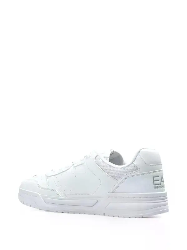 EA7 Logo-embossed Leather Sneakers