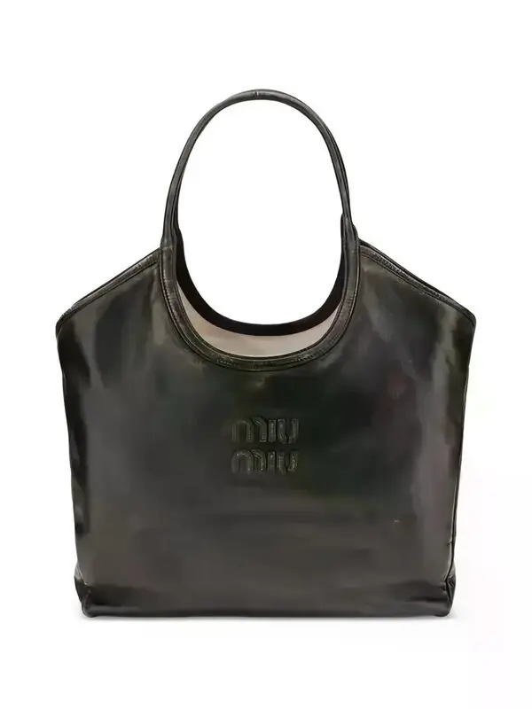 Miu Miu Ivy Logo-embossed Tote Bag