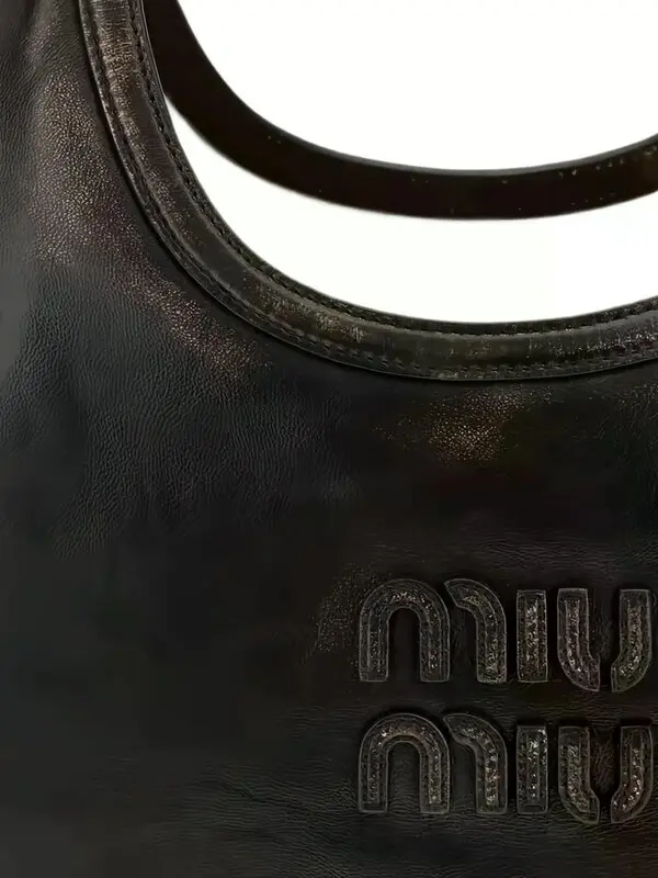 Miu Miu Ivy Logo-embossed Tote Bag