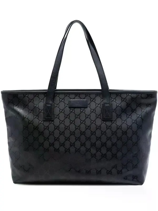 Gucci Medium Gg Imprimé Tote Bag - Black