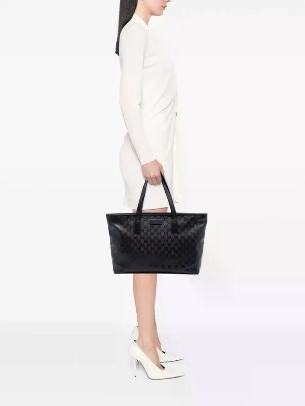 Gucci Medium Gg Imprimé Tote Bag - Black