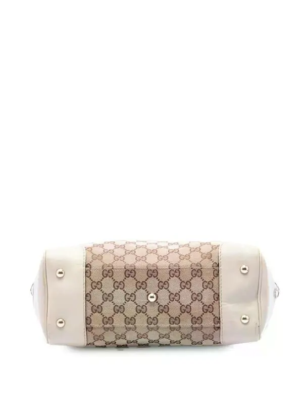 Gucci Gg Canvas Web Mayfair Tote Bag - White