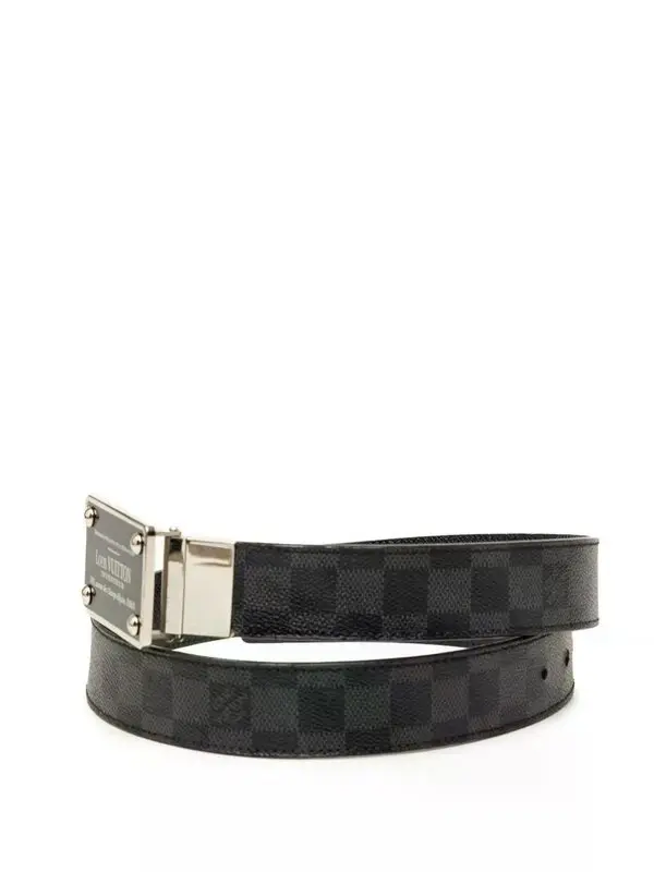 LOUIS VUITTON 2011 Damier Graphite Inventeur Reversible Belt