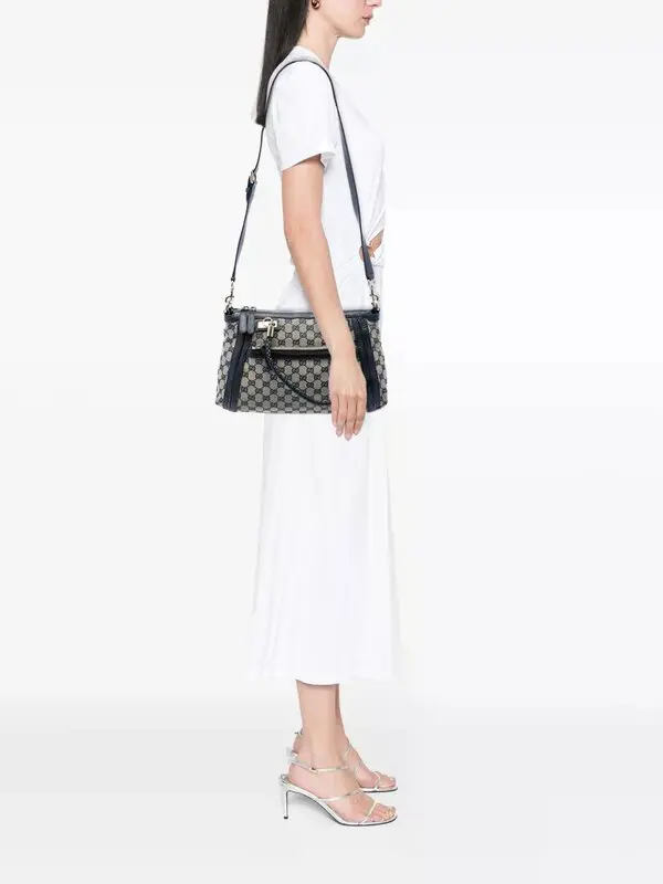 Gucci Gg Canvas Bella Satchel - Blue