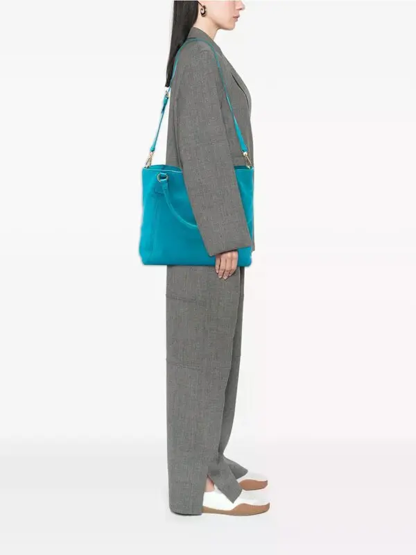 Prada Vitello Daino Convertible Tote Satchel - Blue