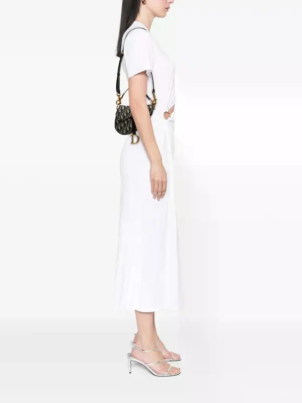 Dior Mini Oblique Canvas Saddle Bag Satchel
