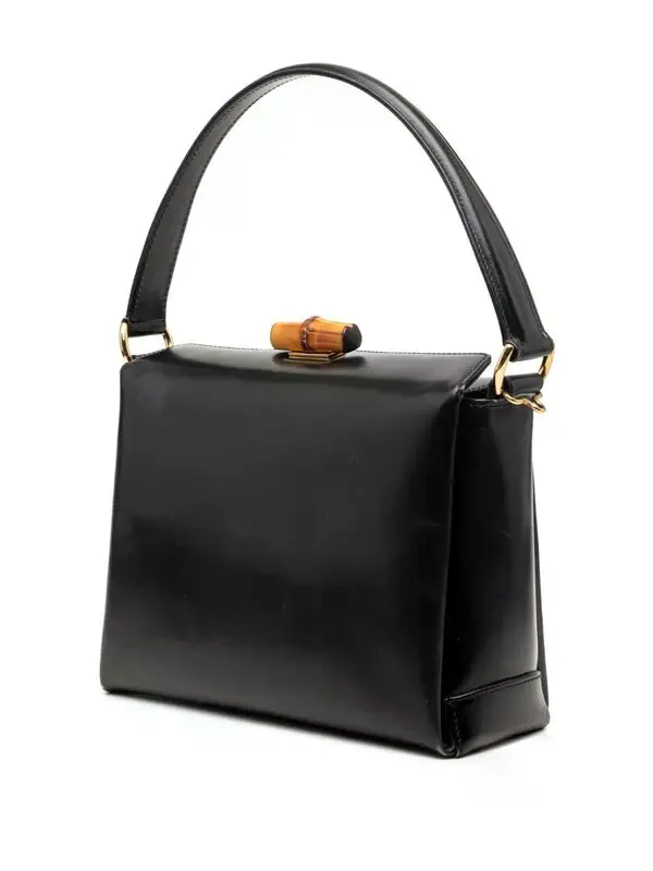 Gucci 20th Century Smooth Calfskin Bamboo Satchel