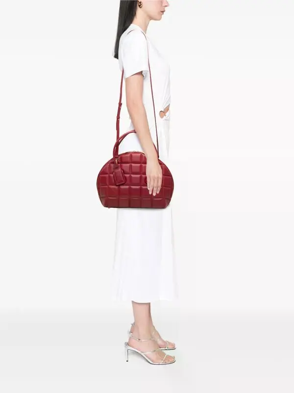 Bottega Veneta Medium Padded Leather Swirl Satchel