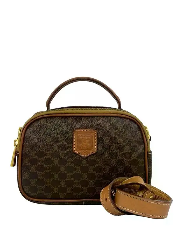 Celine Macadam Coated Canvas Satchel