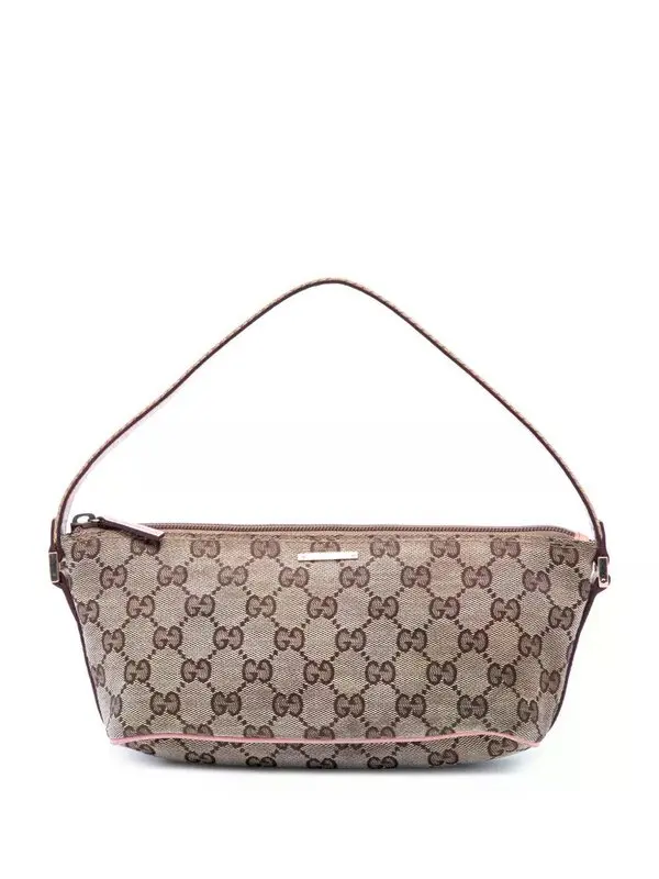 Gucci Gg Canvas Web Boat Shoulder Bag