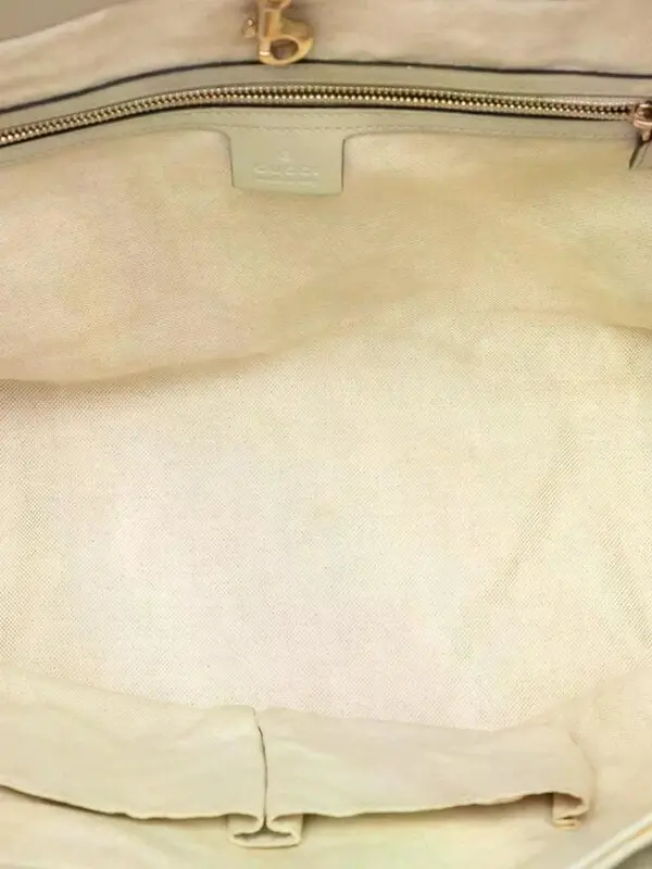 Gucci Gg Canvas Heart Bit Tote Bag - White