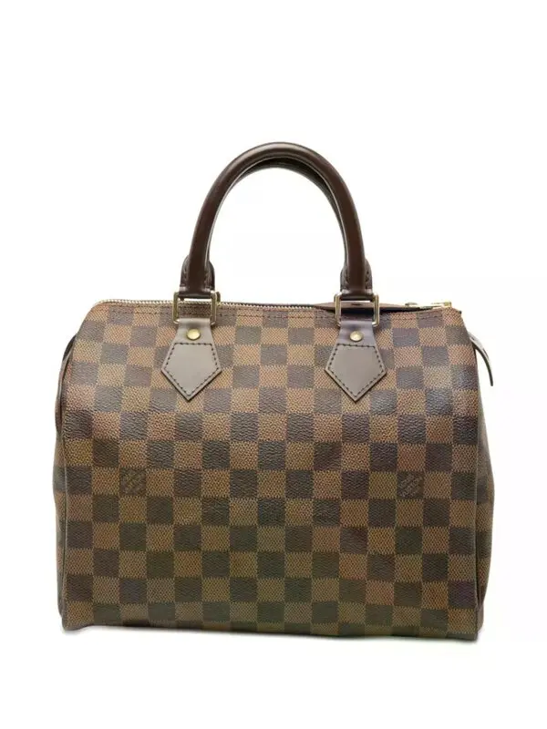 LOUIS VUITTON Damier Ebene Speedy 25 Boston Bag - Brown