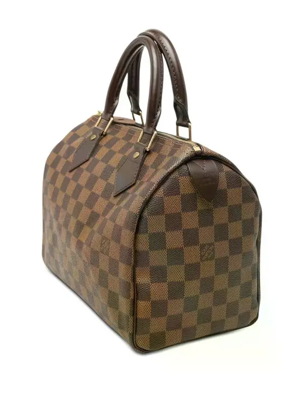 LOUIS VUITTON Damier Ebene Speedy 25 Boston Bag - Brown