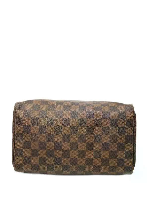LOUIS VUITTON Damier Ebene Speedy 25 Boston Bag - Brown