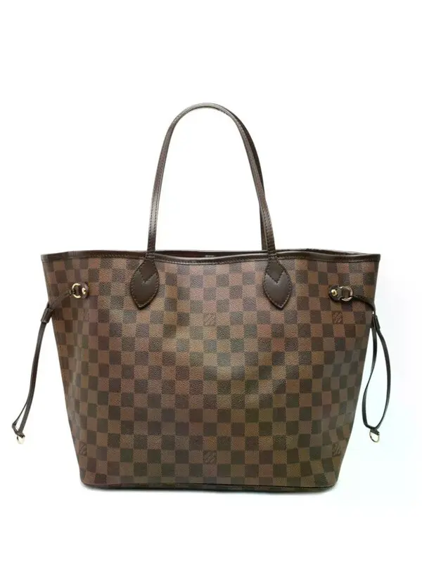 LOUIS VUITTON Damier Ebene Neverfull Mm Tote Bag - Brown