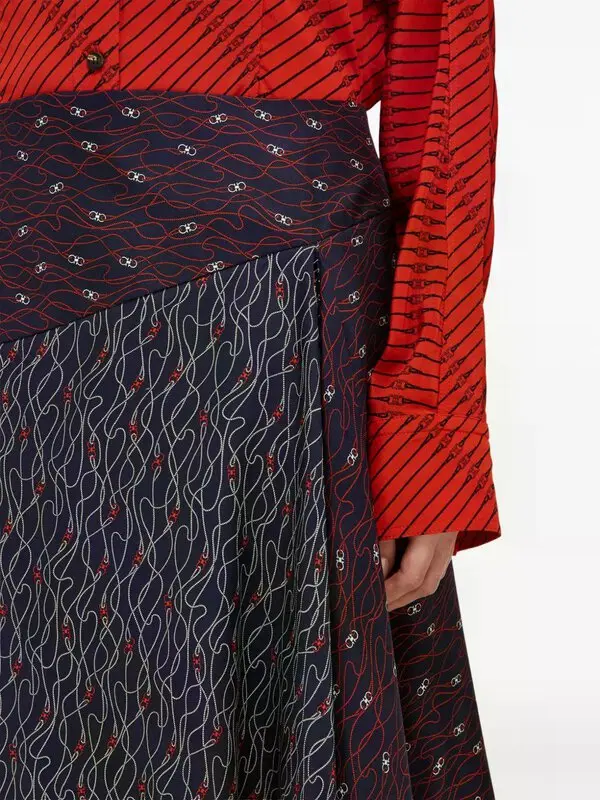 FERRAGAMO Silk Handkerchief Skirt