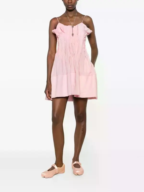 MARQUES' ALMEIDA Pintuck Ruffled Mini Dress