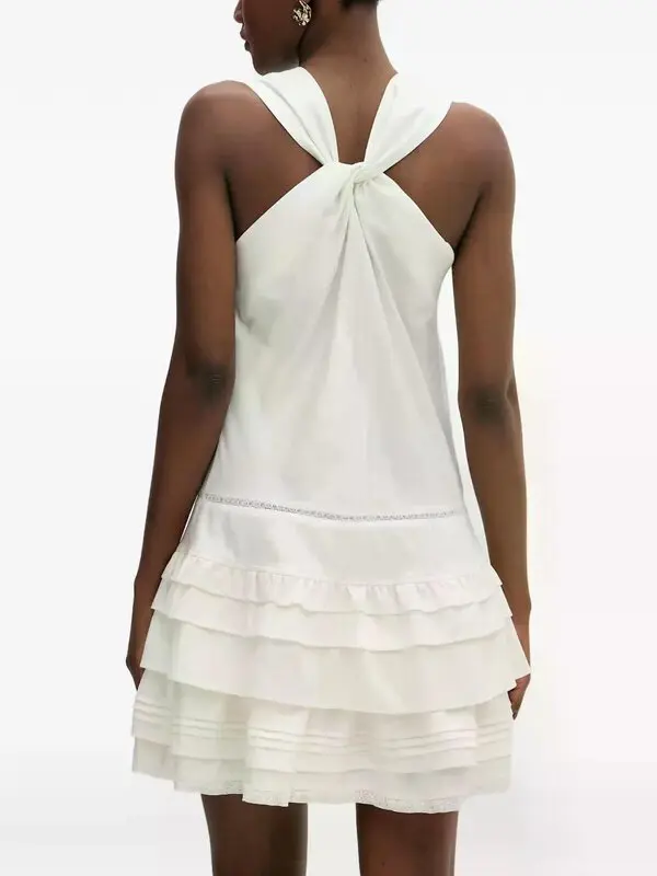 ISABELLE BLANCHE Sleeveless Ruffled Skirt Mini Dress