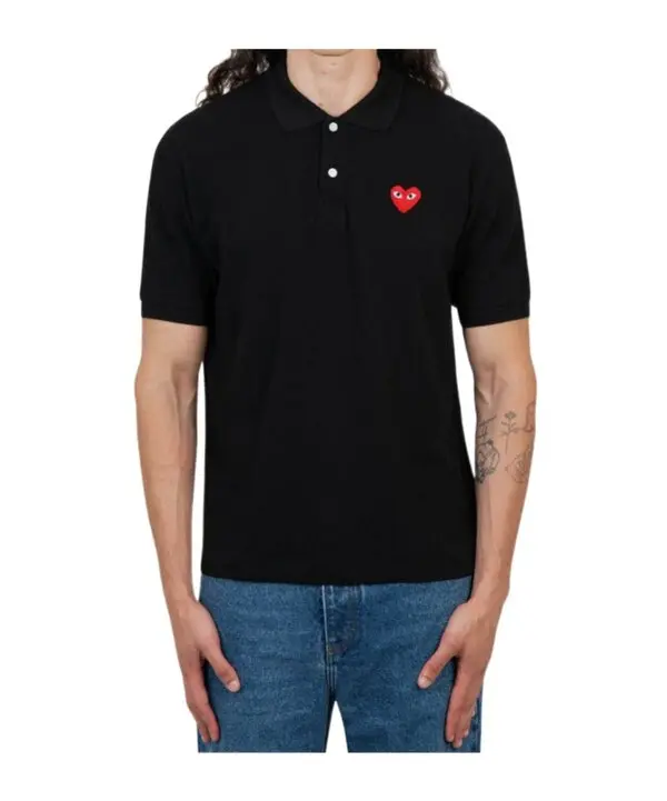 Play Comme Des Garcon Lapel Polo Shirt