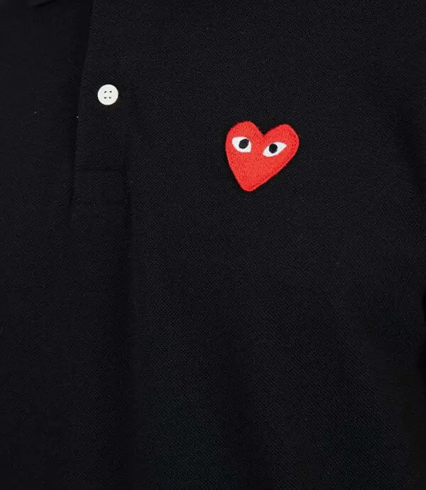 Play Comme Des Garcon Lapel Polo Shirt