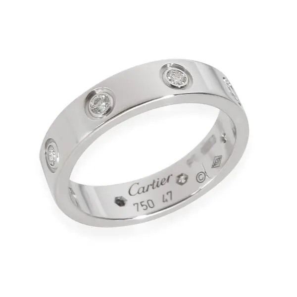 Cartier 18k White Gold Diamond Love Ring