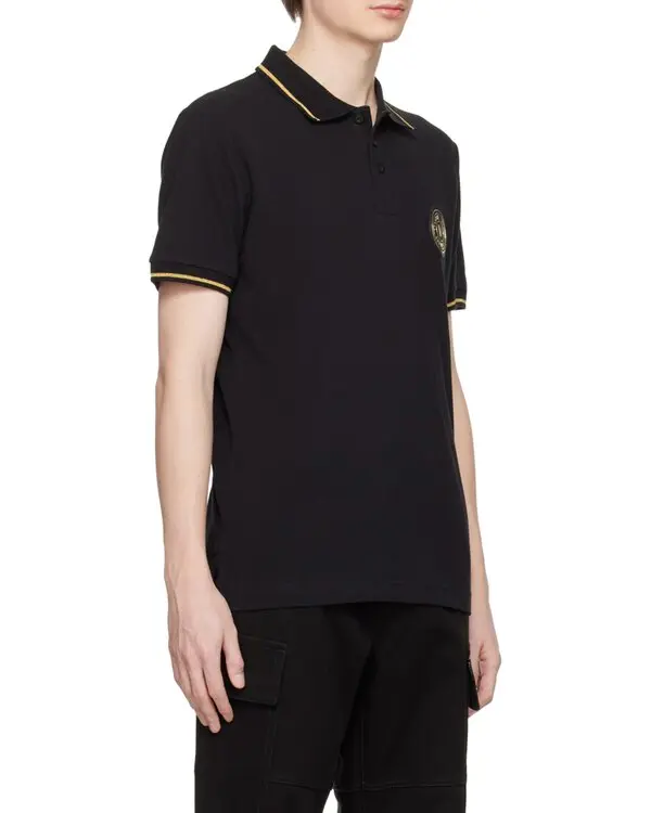 Versace Chest Logo-patch Polo Shirt
