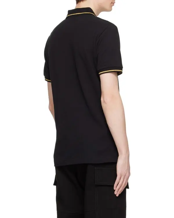 Versace Chest Logo-patch Polo Shirt