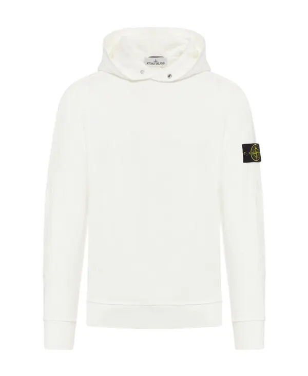 Stone Island Press-stud Fastened Logo Patch Hoodie