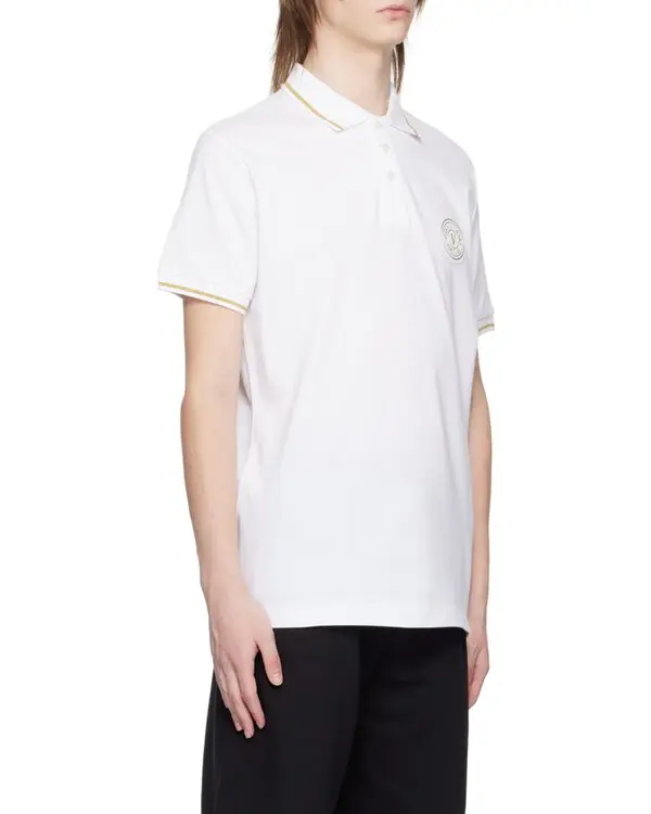 Versace Chest Logo-patch Polo Shirt