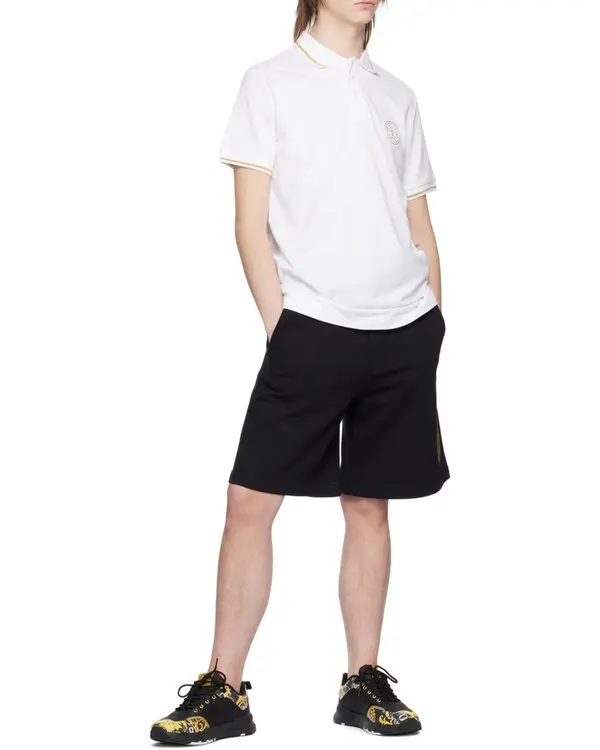 Versace Chest Logo-patch Polo Shirt