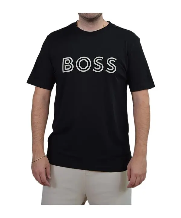 Hugo Boss Maxi Logo Embossed Crewneck T-shirt
