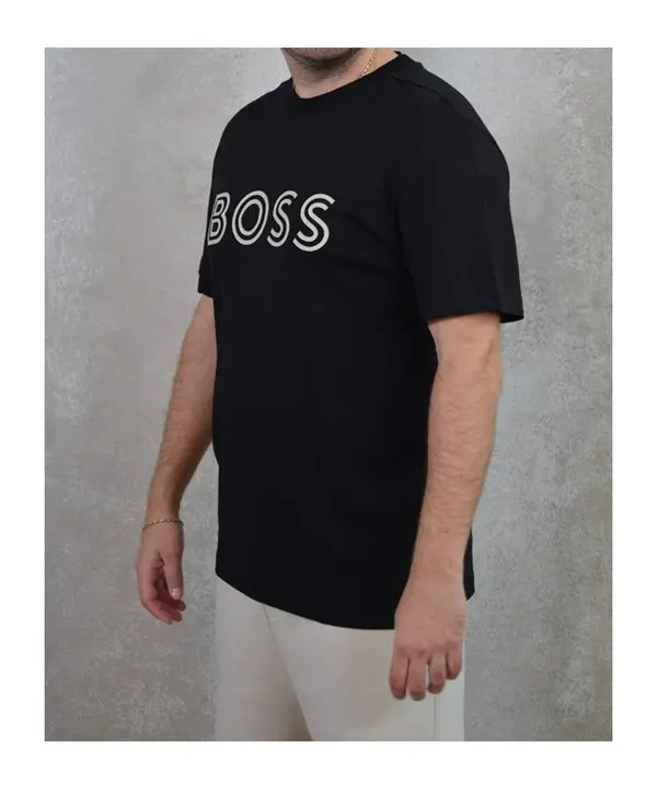 Hugo Boss Maxi Logo Embossed Crewneck T-shirt