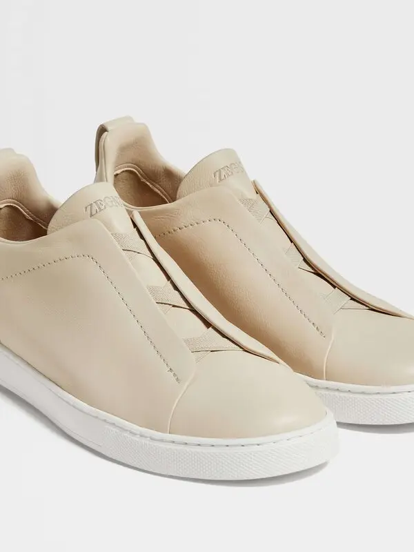 Zegna Triple Stitch Sneakers - Light Beige