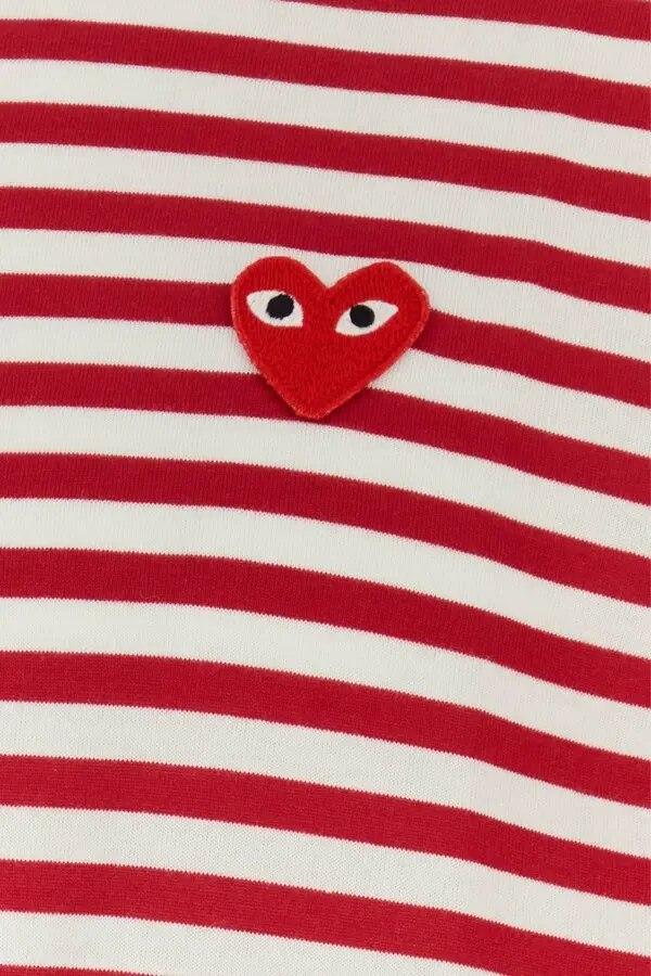 Play Comme Des Garcon Embroidered Cotton T-shirt