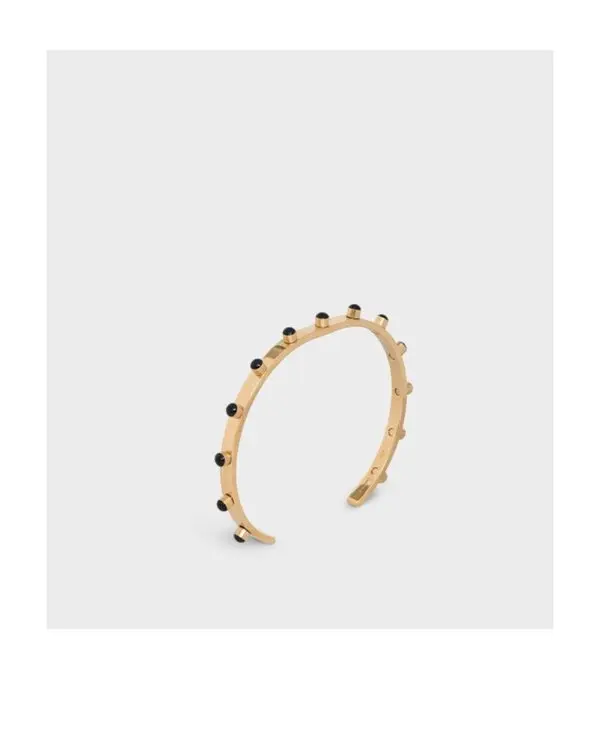 Celine Thin Opening Enamel Nail Bracelet