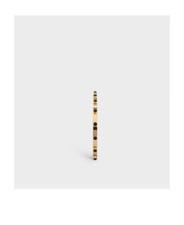 Celine Thin Opening Enamel Nail Bracelet