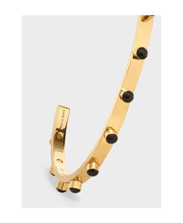 Celine Thin Opening Enamel Nail Bracelet